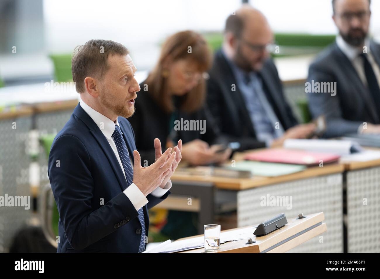 Dresden, Germany. 19th Dec, 2022. Michael Kretschmer (CDU), Minister ...