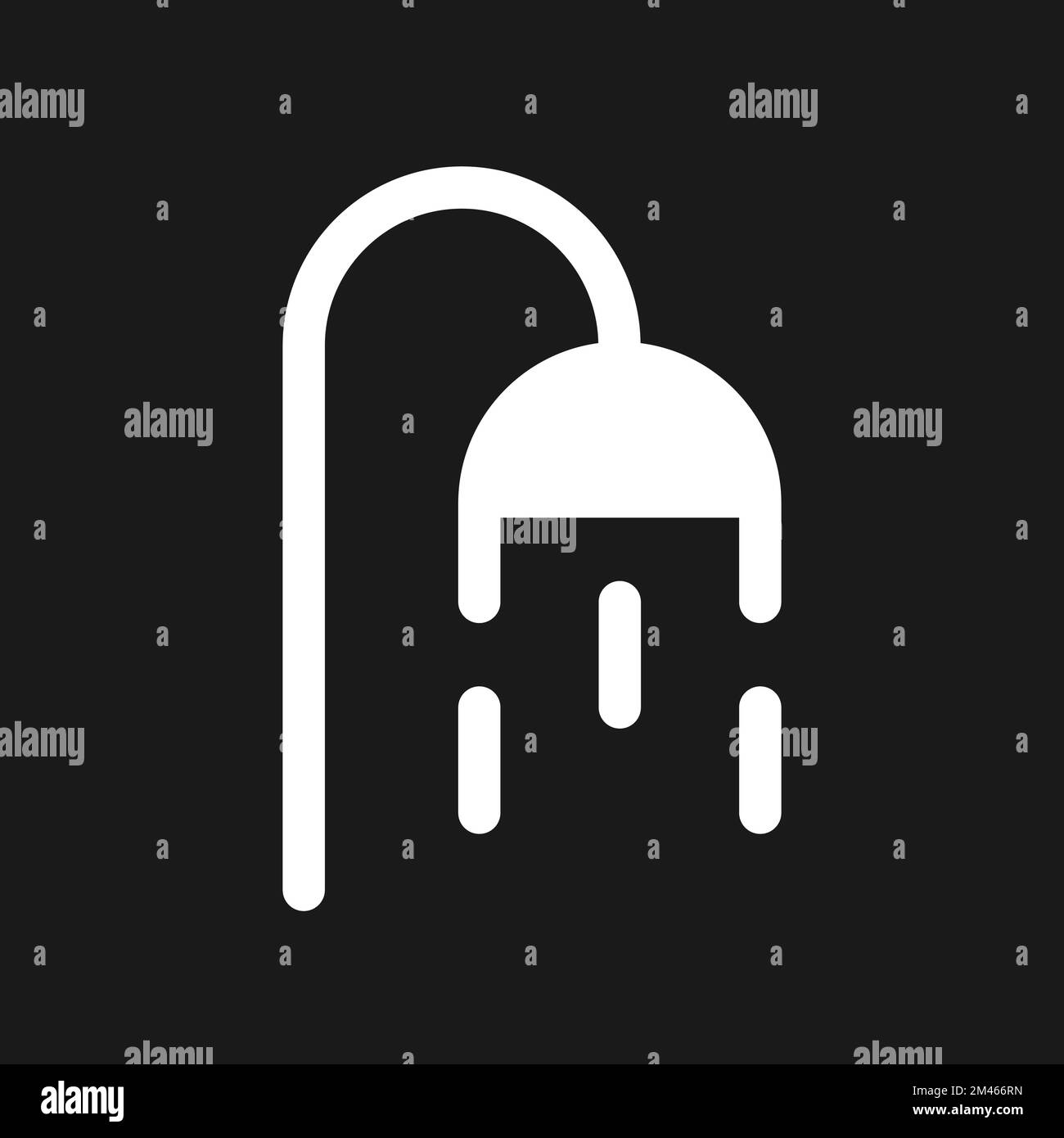Public Shower Option Dark Mode Glyph Ui Icon Stock Vector Image And Art Alamy