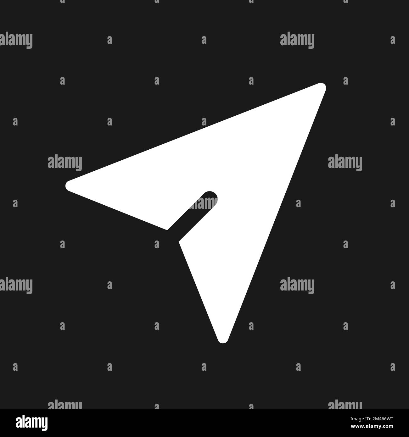 Cursor arrow pointer dark mode glyph ui icon Stock Vector Image & Art - Alamy