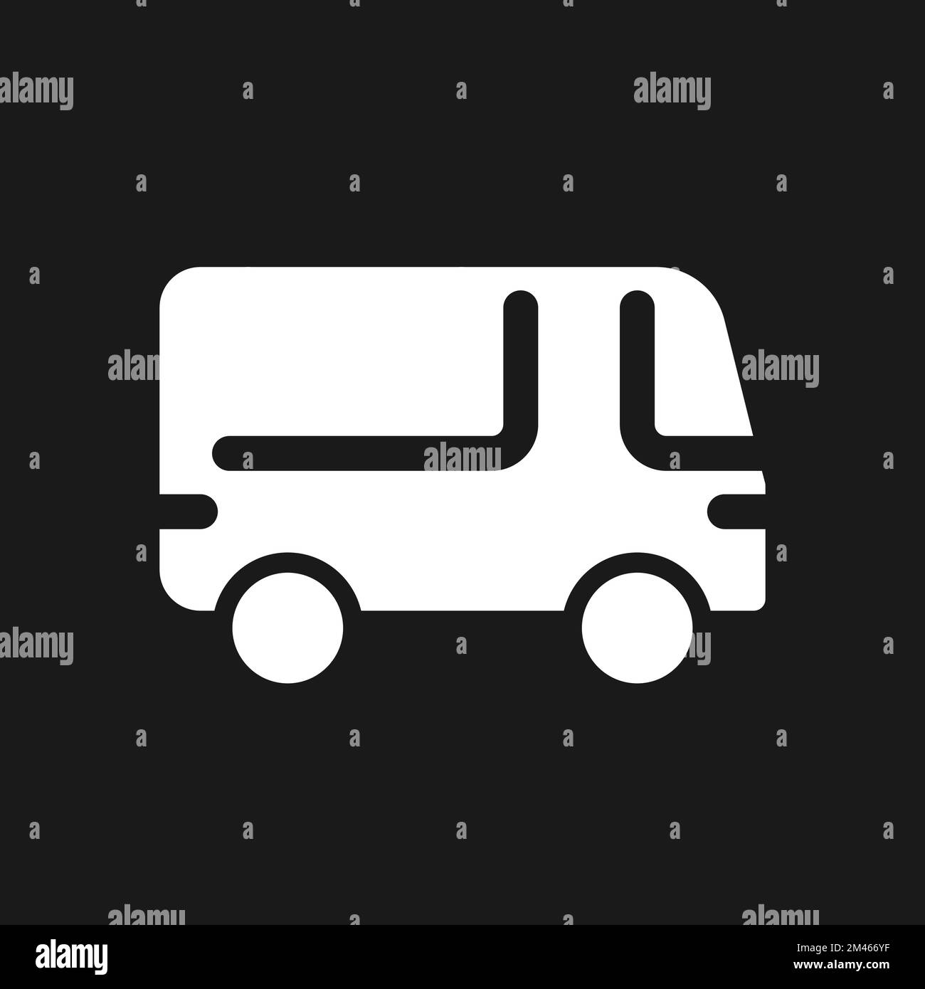 Bus dark mode glyph ui icon Stock Vector Image & Art - Alamy