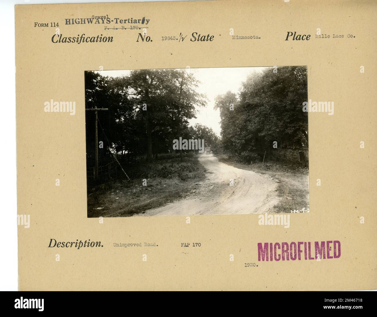 Unimproved Road in Mille Lacs County. State: Minnesota. Place: Mille ...