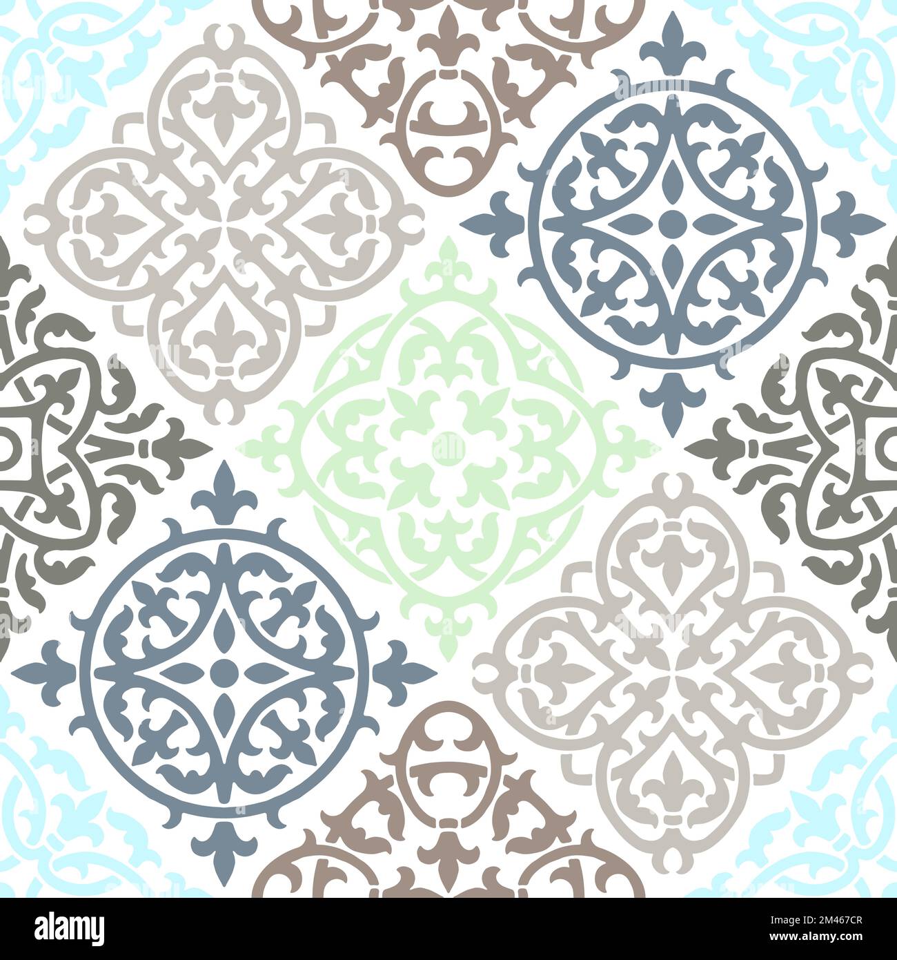 Ancient ceramic tile seamless pattern. Wall or floor texture ...