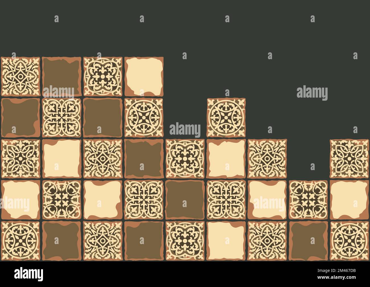 Ancient ceramic tile background. Wall or floor texture. Decorative ...