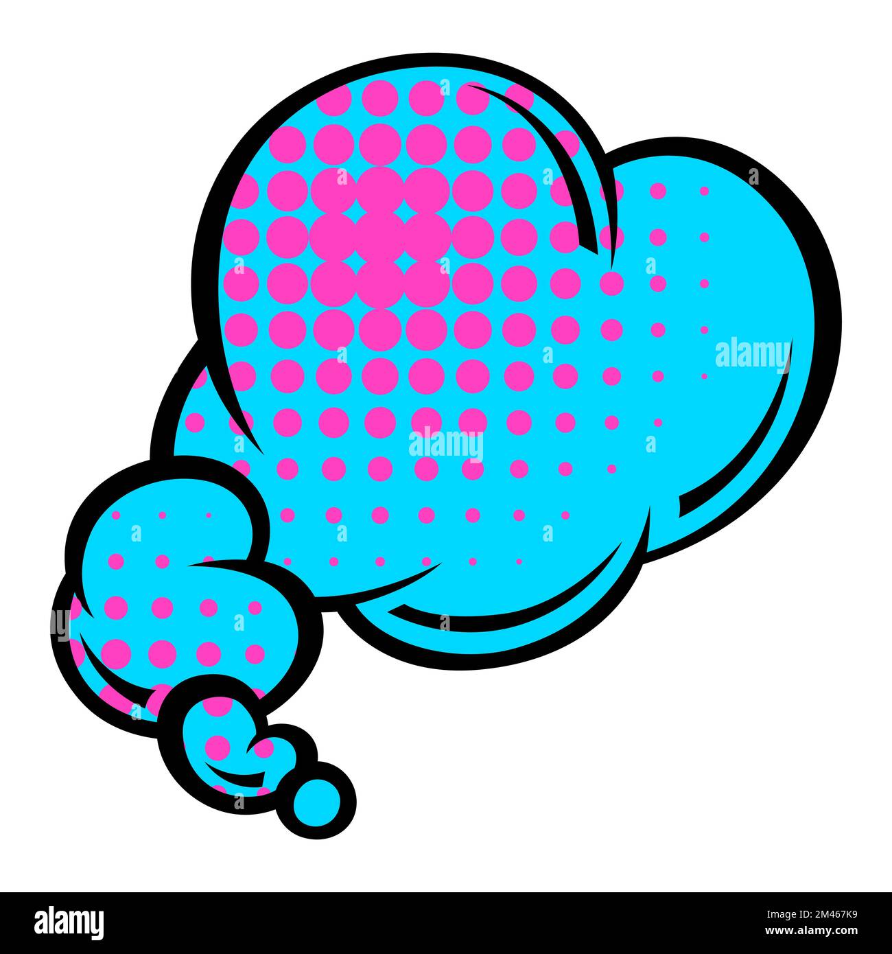 Illustration of comic think cloud. Cartoon pop art creative image Stock ...