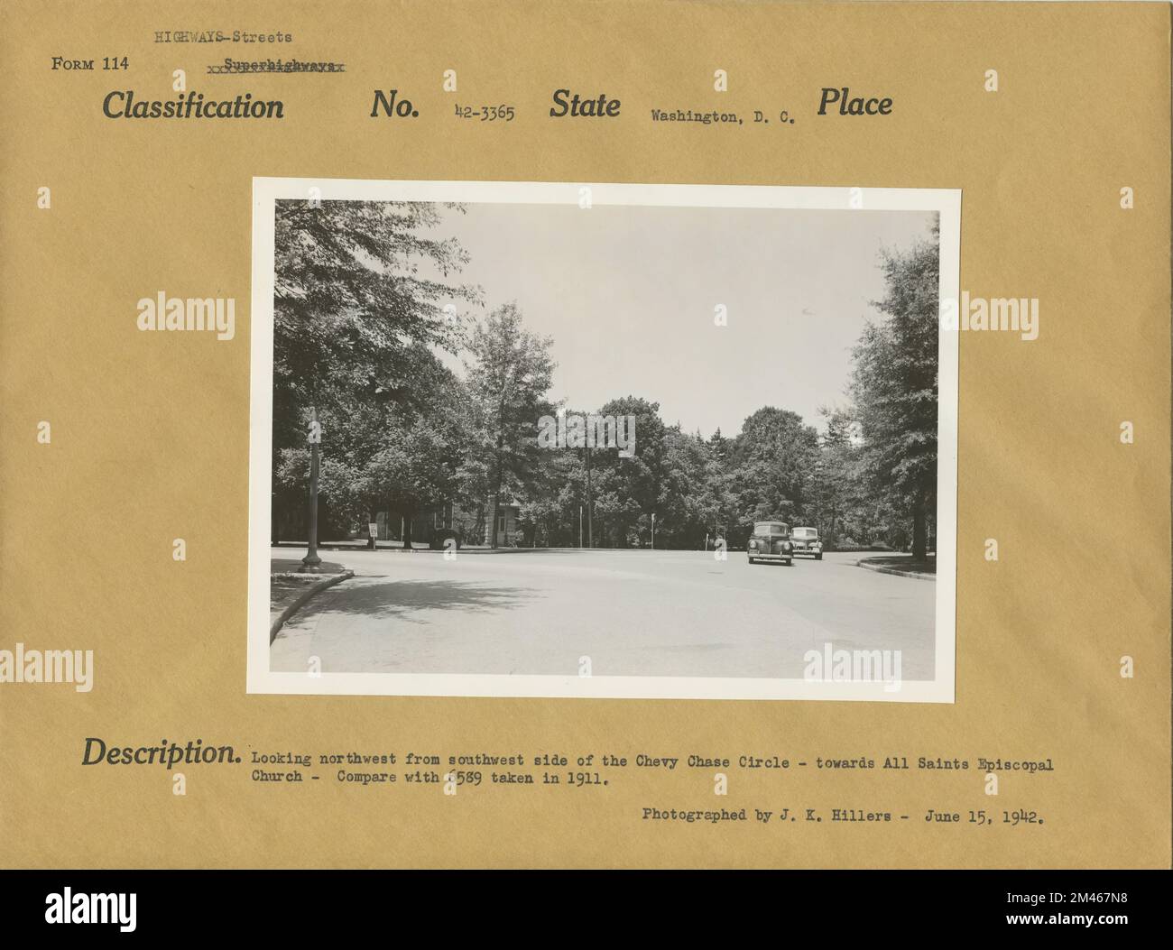 Southwest Side of Chevy Chase Circle. Original caption: Looking ...