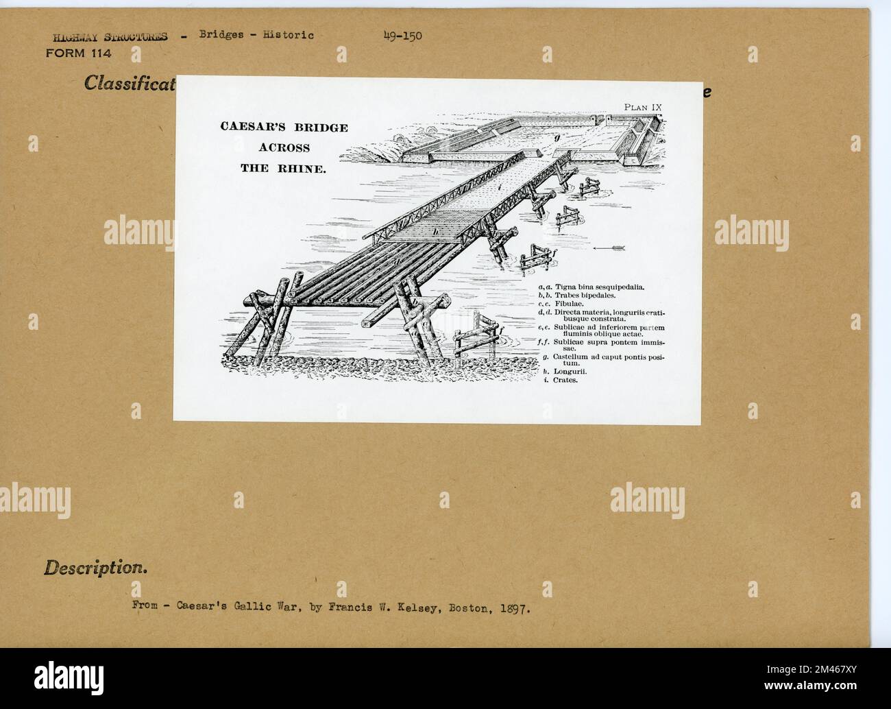 Caesar's Bridge Across The Rhine. Original caption: From - Caesar's ...
