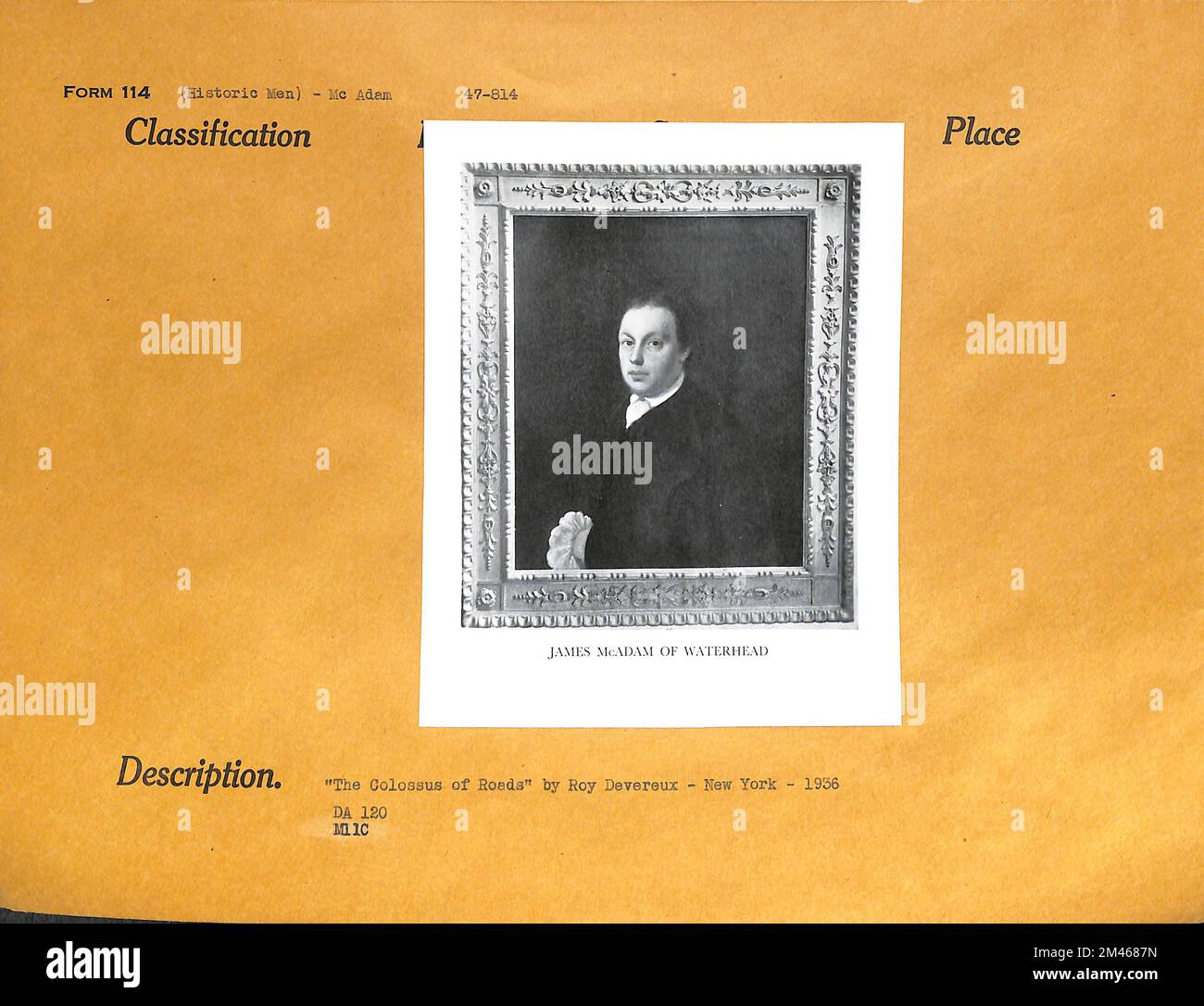 James McAdam of Waterhead. Original caption: James McAdam of Waterhead ...