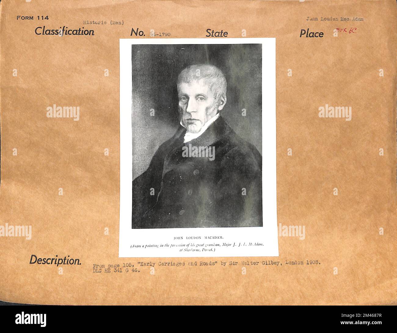 John Loudon Macadam. Original caption: John Loudon Macadam From page ...