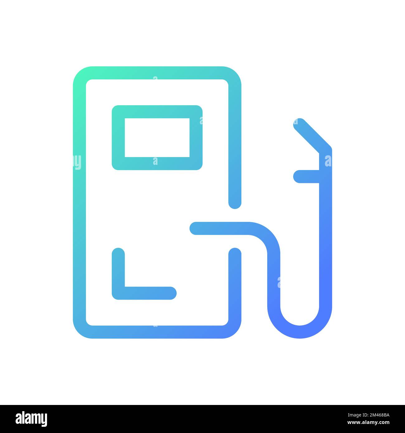 Gas station location pixel perfect gradient linear ui icon Stock Vector ...