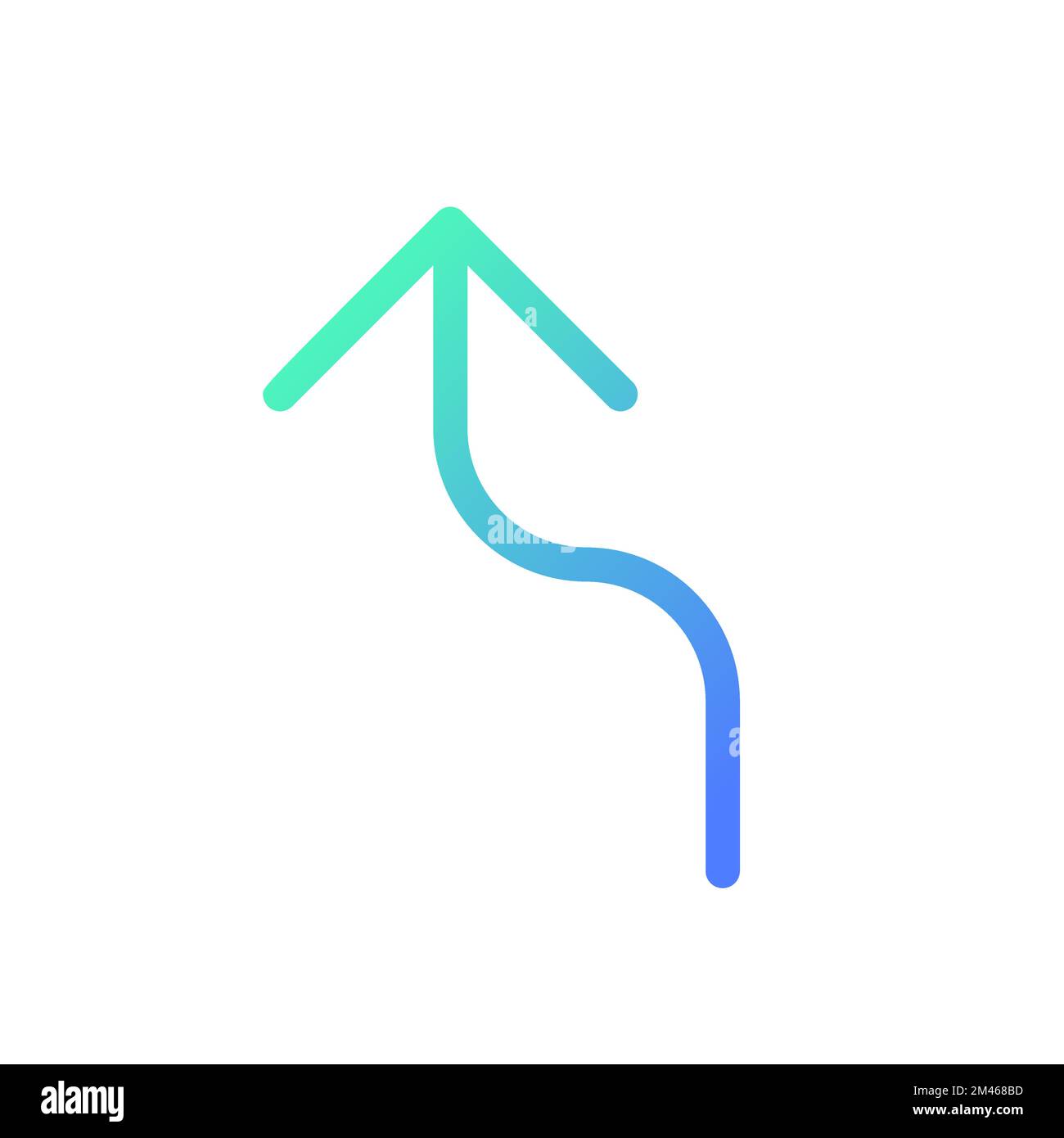 Left reverse turn arrow pixel perfect gradient linear ui icon Stock Vector Image & Art - Alamy