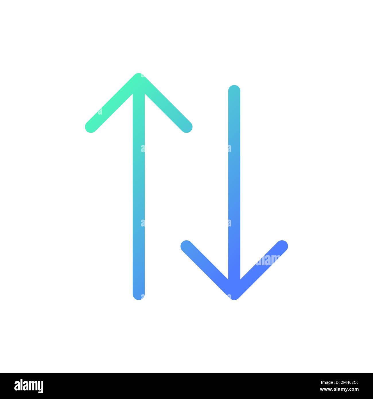 Two way traffic arrows pixel perfect gradient linear ui icon Stock Vector Image & Art - Alamy