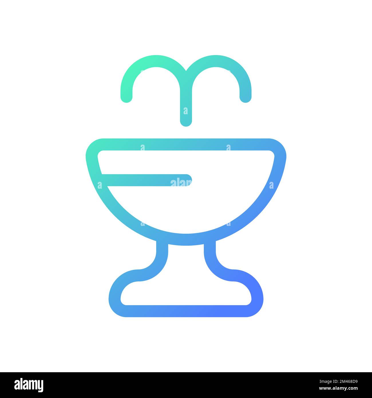 Public water fountain pixel perfect gradient linear ui icon Stock ...