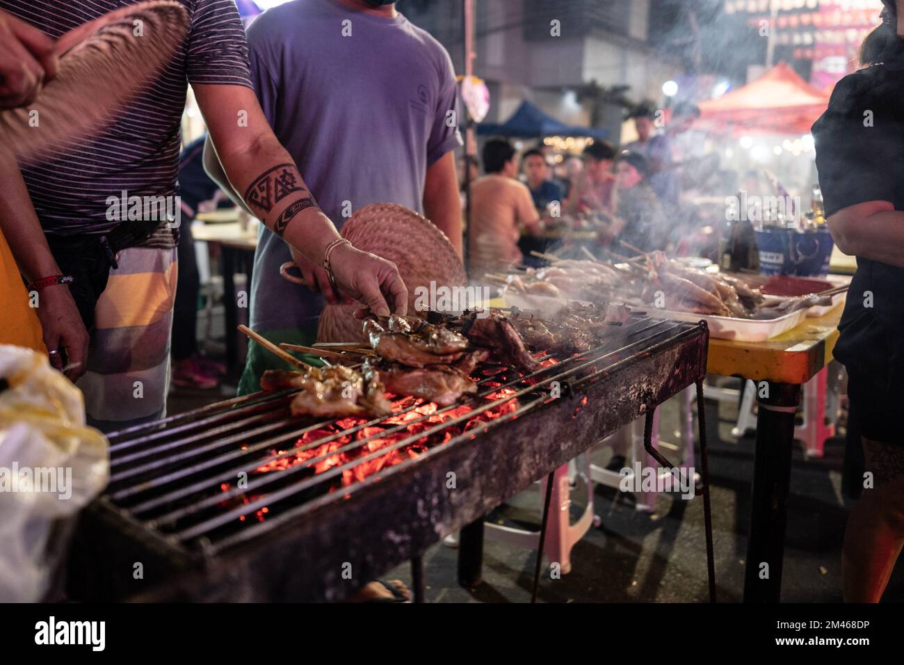 Masskara festival, street food, Bacolod, Negros island, Philippines ...