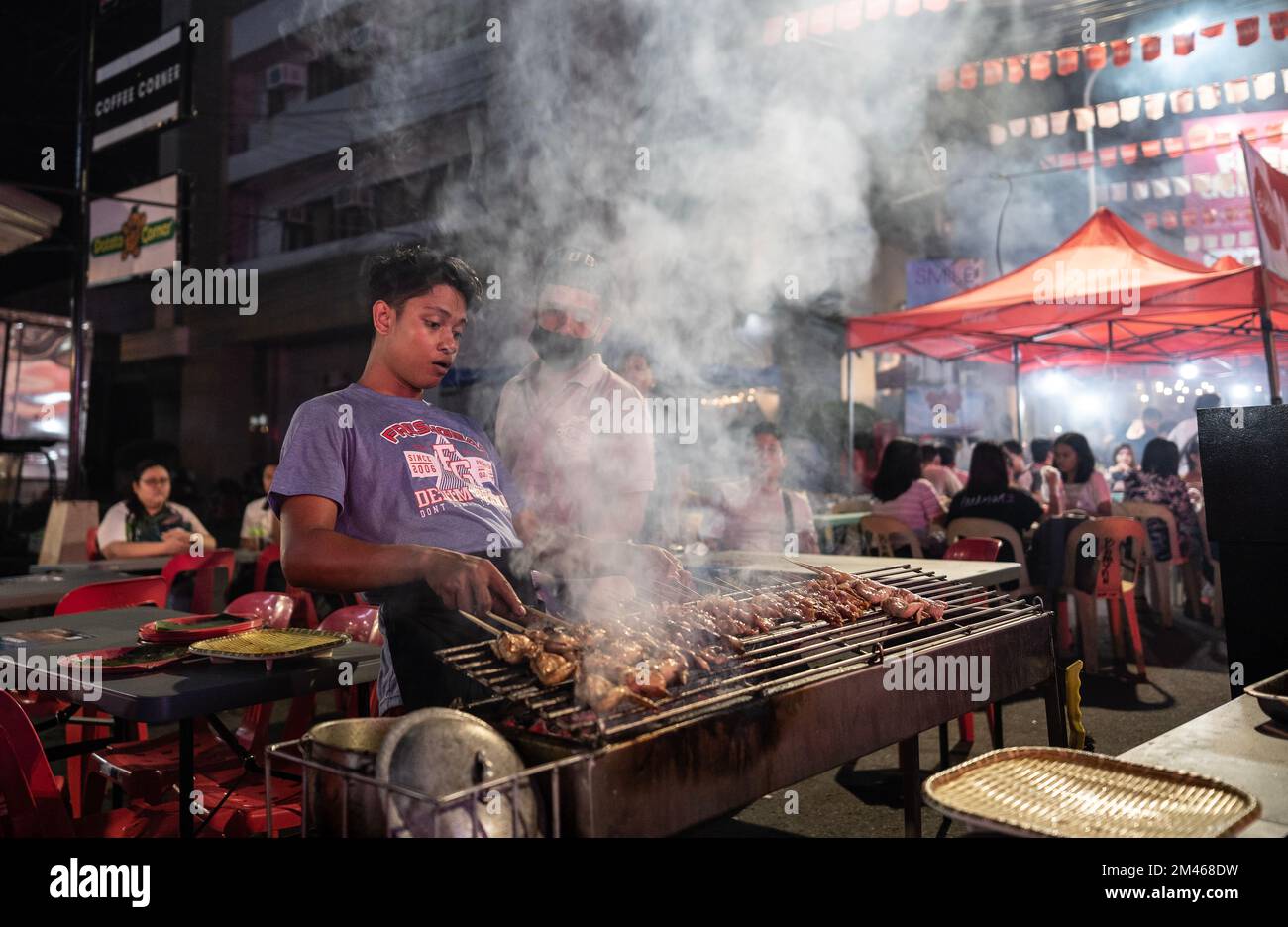 Masskara festival, street food, Bacolod, Negros island, Philippines ...