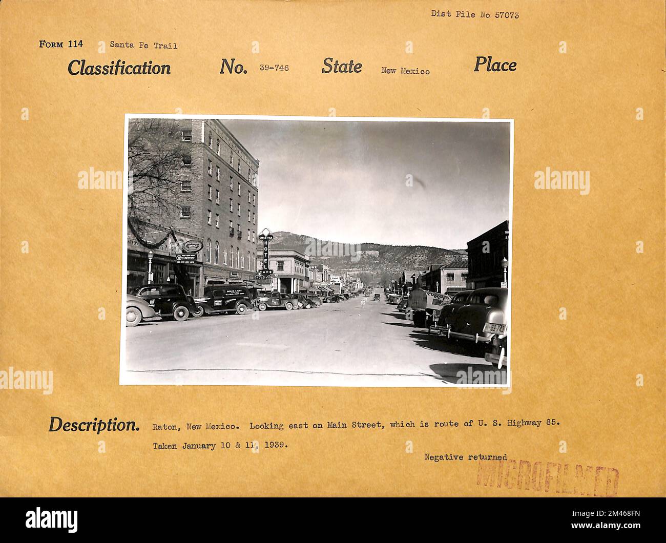 Raton, New Mexico, Looking East on Main Street, Which is Route of U.S ...