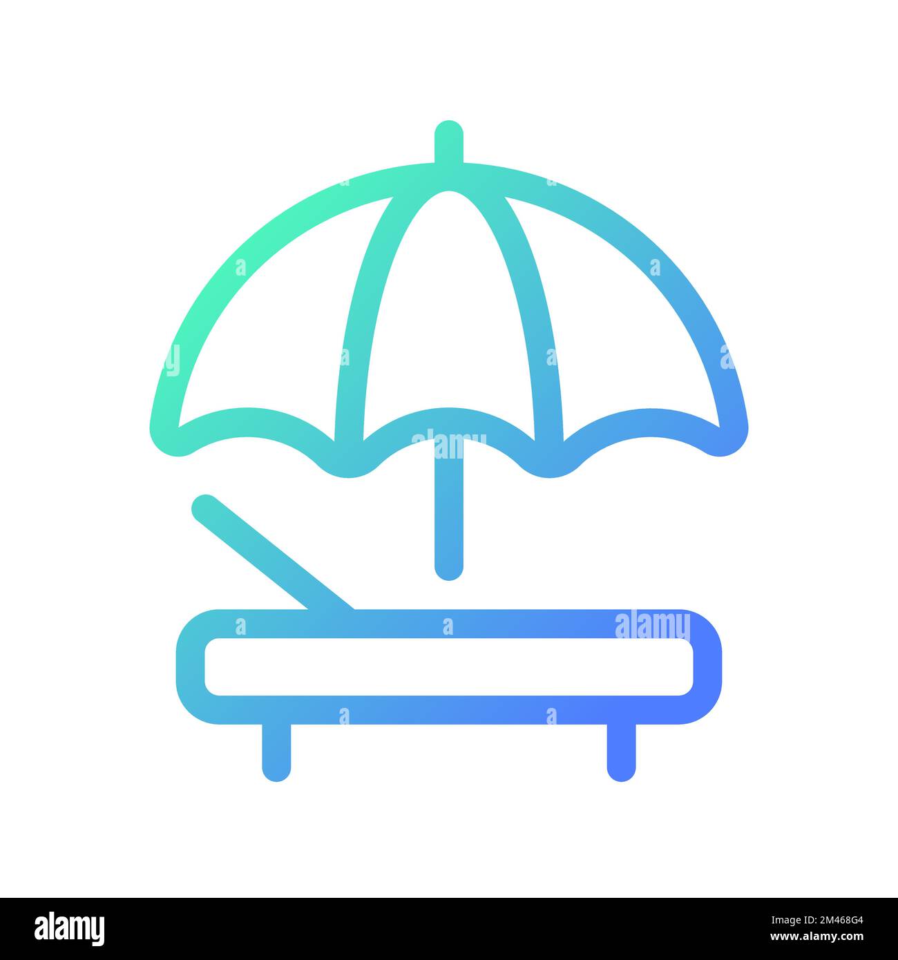 Sunbathing beach area pixel perfect gradient linear ui icon Stock Vector Image & Art - Alamy