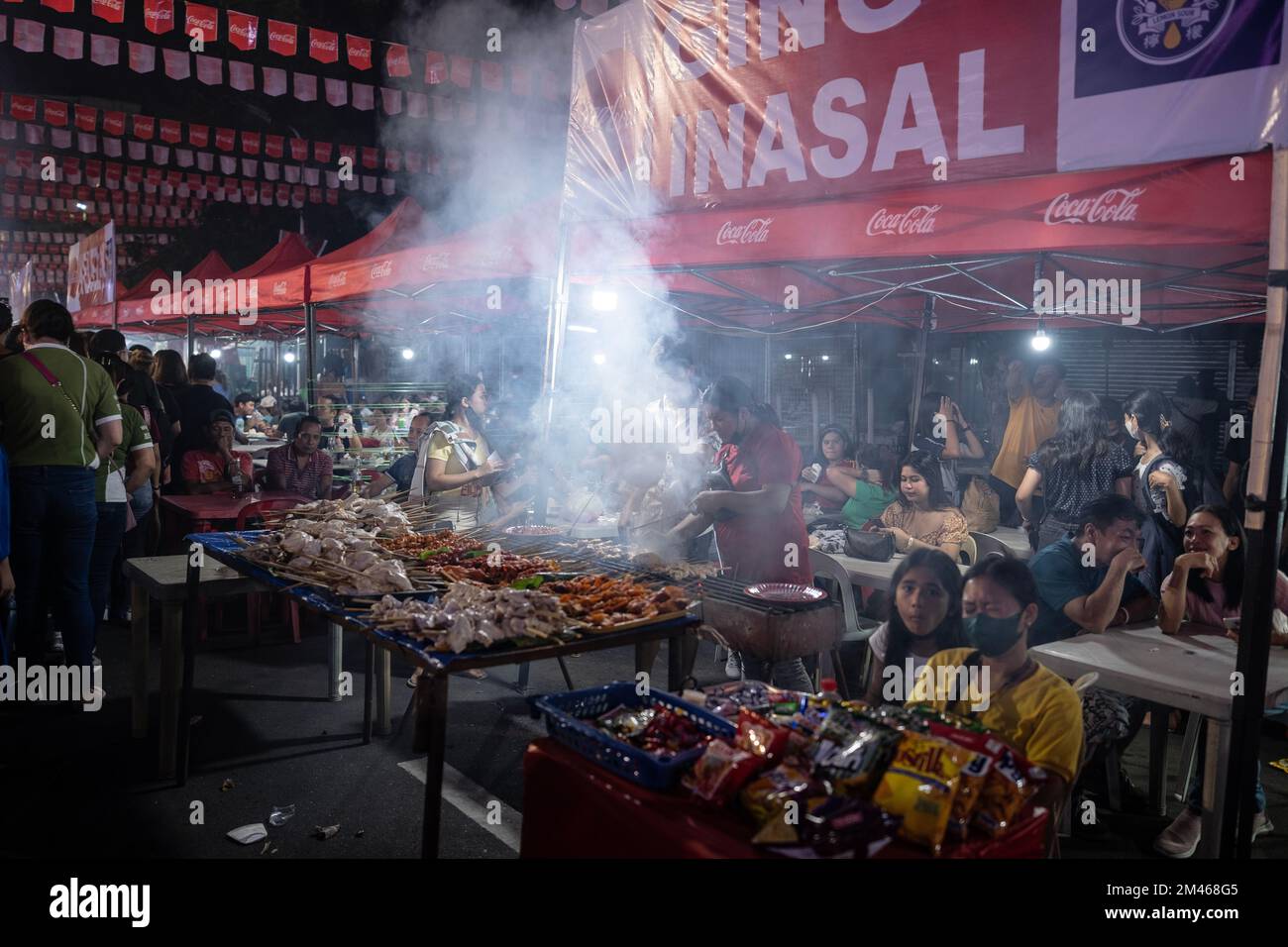 Masskara festival, street food, Bacolod, Negros island, Philippines ...