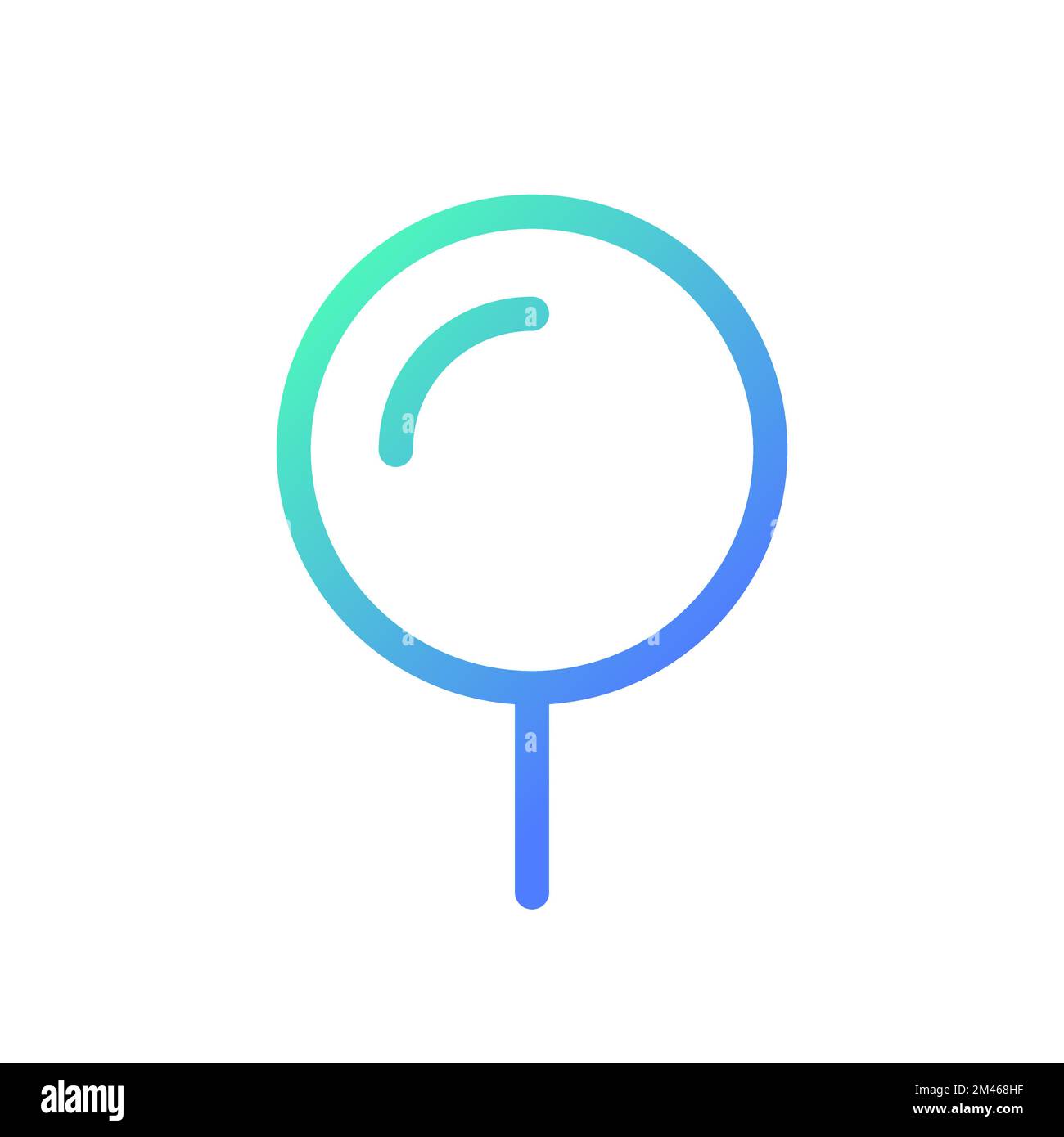 Rounded push pin pixel perfect gradient linear ui icon Stock Vector Image & Art - Alamy