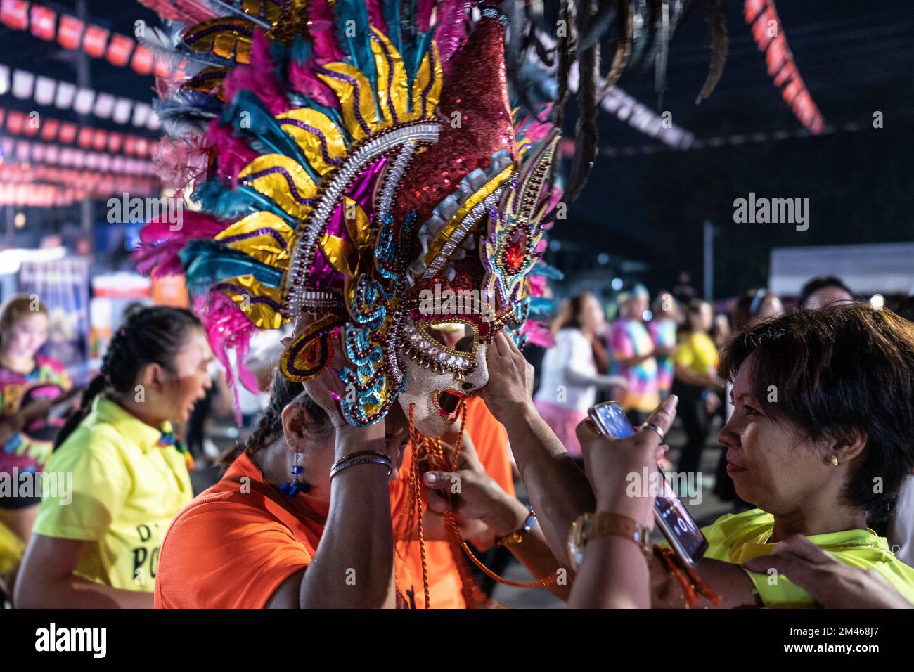 Masskara festival, street food, Bacolod, Negros island, Philippines ...