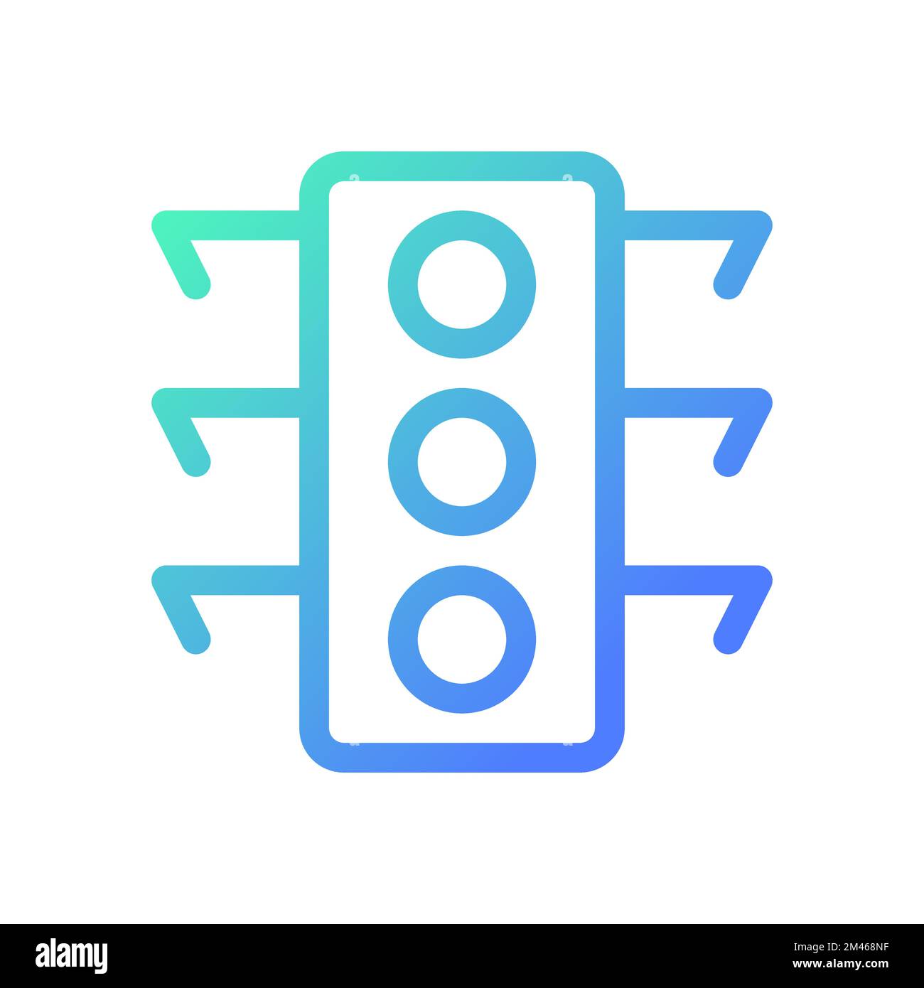 Traffic light pixel perfect gradient linear ui icon Stock Vector Image ...