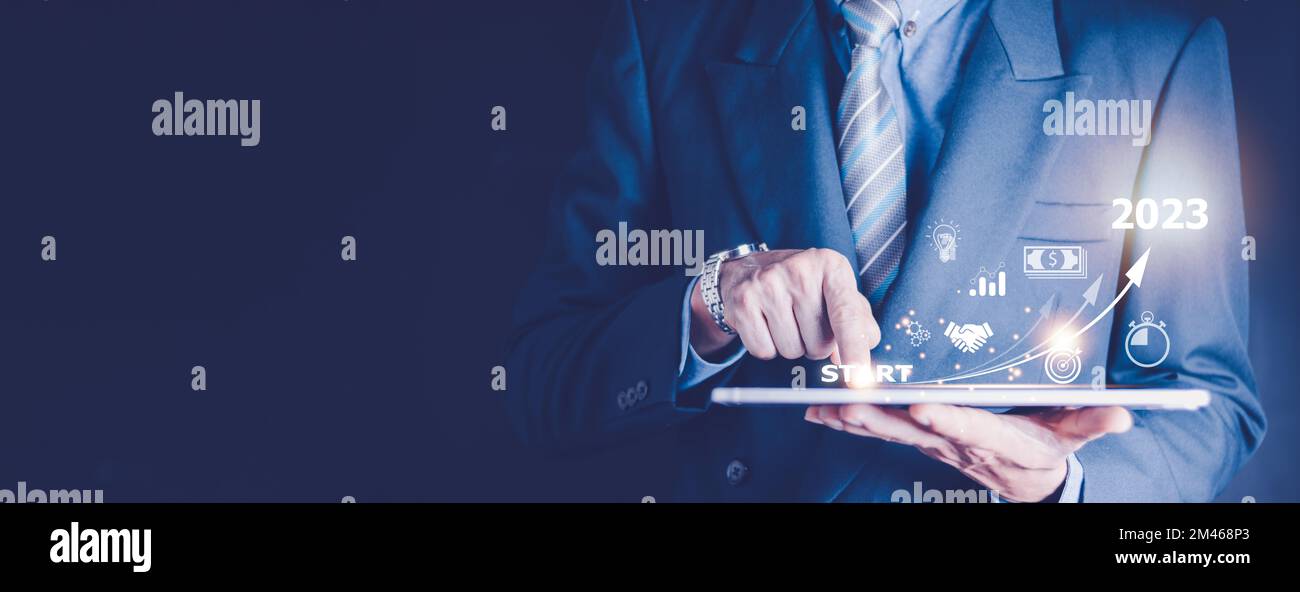 Businessman shoe plan business growth in 2023, increase of positive ... Businessman shoe plan business growth in 2023, increase of positive ...