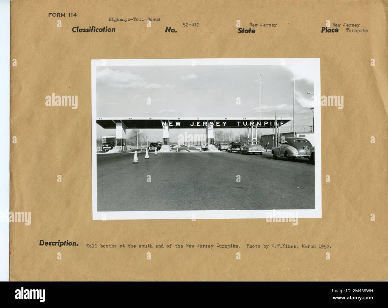 Toll Booths on New Jersey Turnpike. Original caption: Toll booths at ...