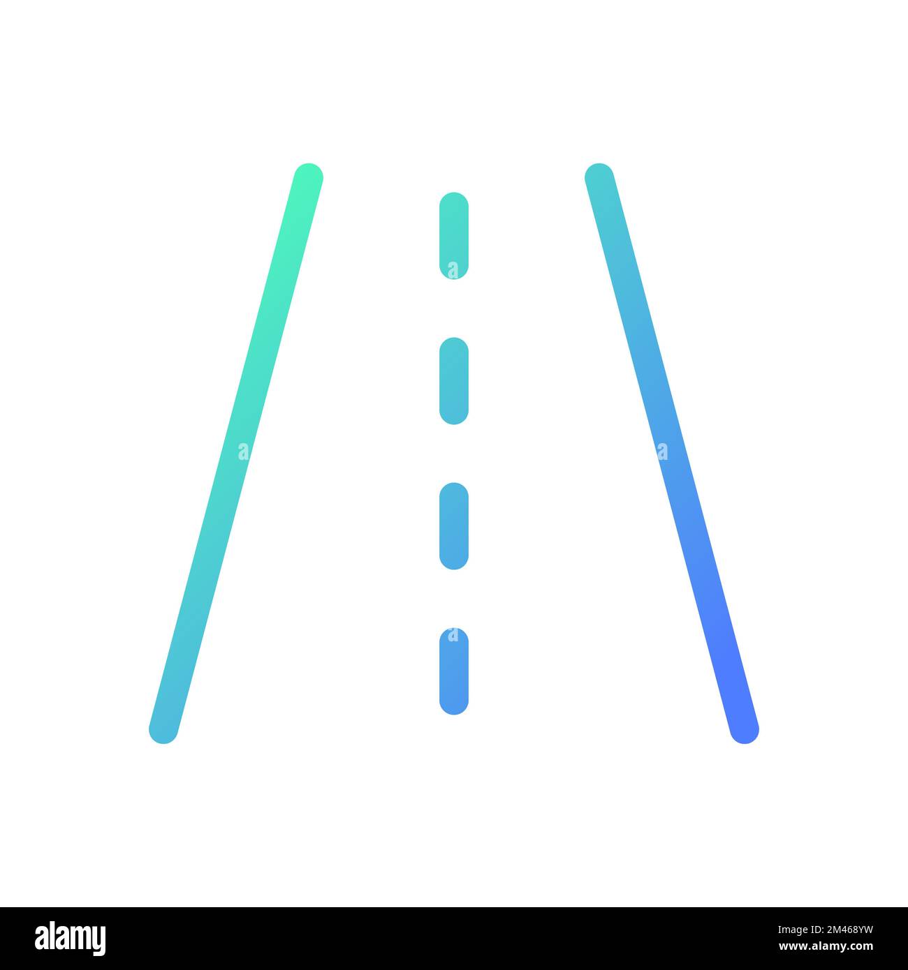 Road Surface Pixel Perfect Gradient Linear Ui Icon Stock Vector Image