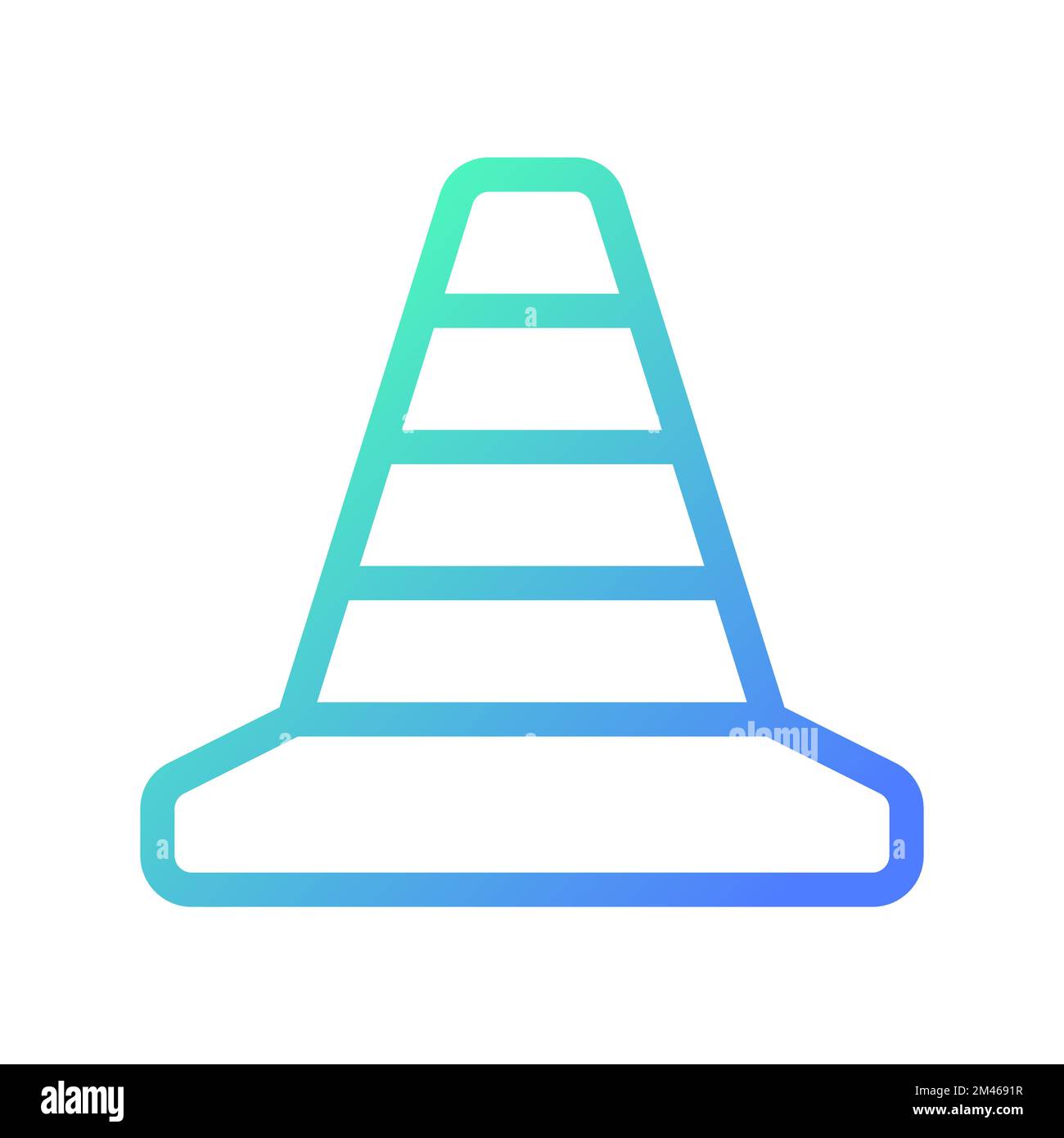 Traffic cone pixel perfect gradient linear ui icon Stock Vector Image ... Traffic cone pixel perfect gradient linear ui icon Stock Vector Image ...