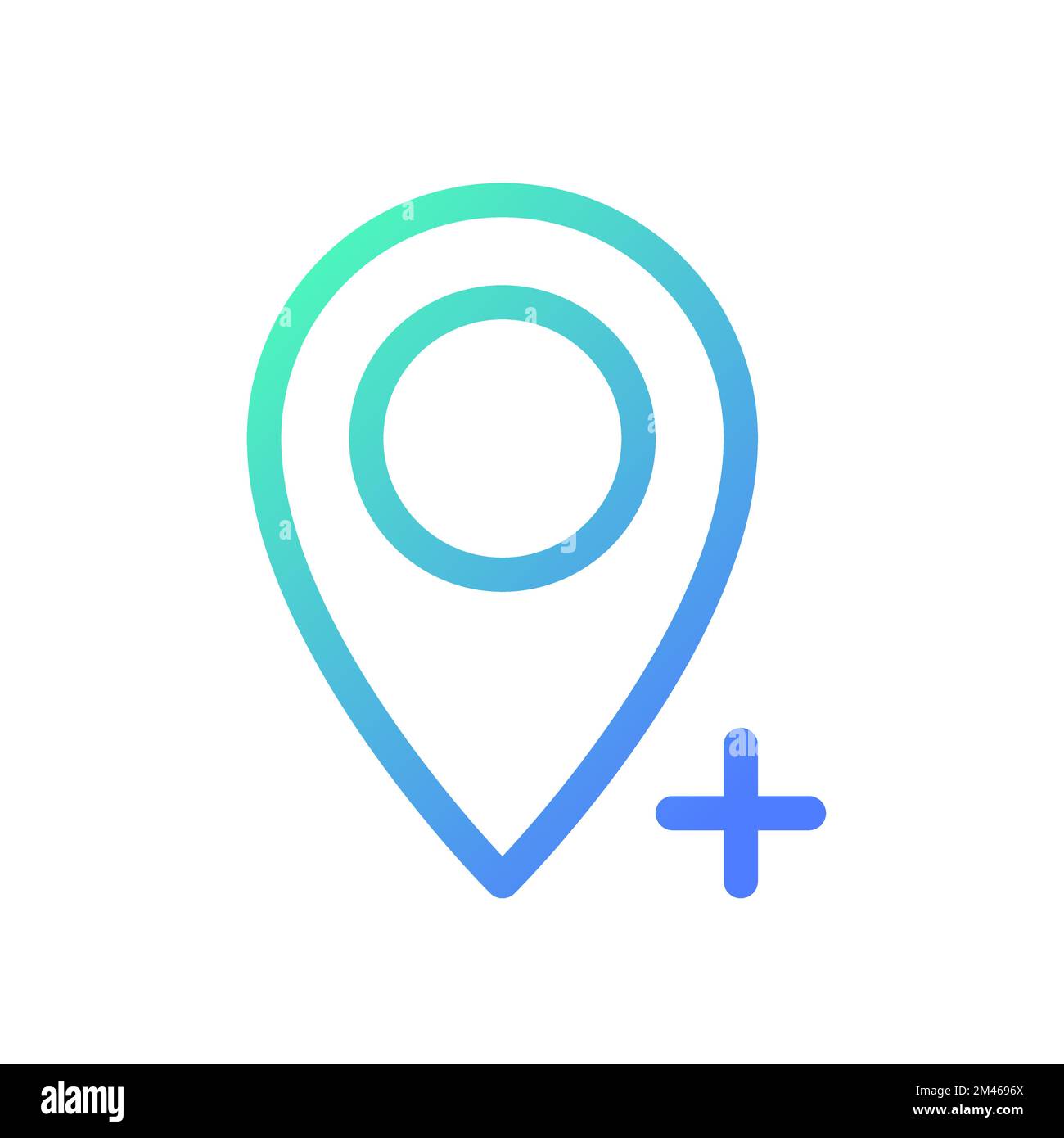 Add place to map pixel perfect gradient linear ui icon Stock Vector Image & Art - Alamy
