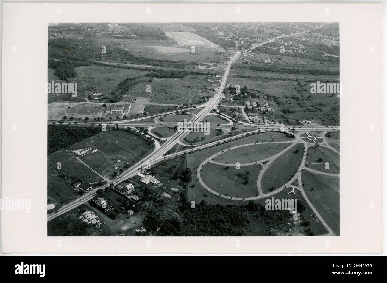 Woodbridge Cloverleaf. Route 4 and 25. Original caption: Taken by T. W ...