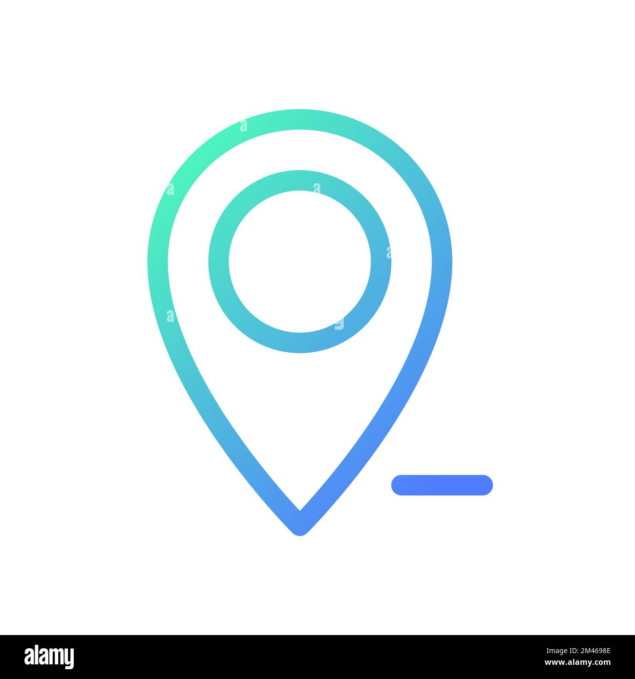 Remove pin from map pixel perfect gradient linear ui icon Stock Vector Image & Art - Alamy