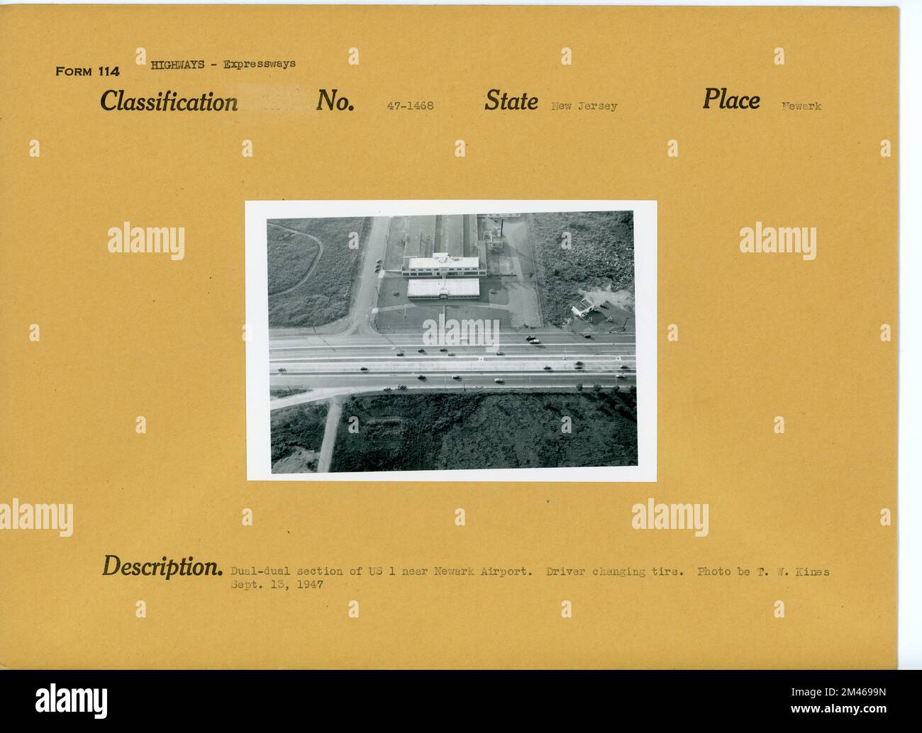Dual-dual section of U.S 1 near Newark Airport. Original caption ...