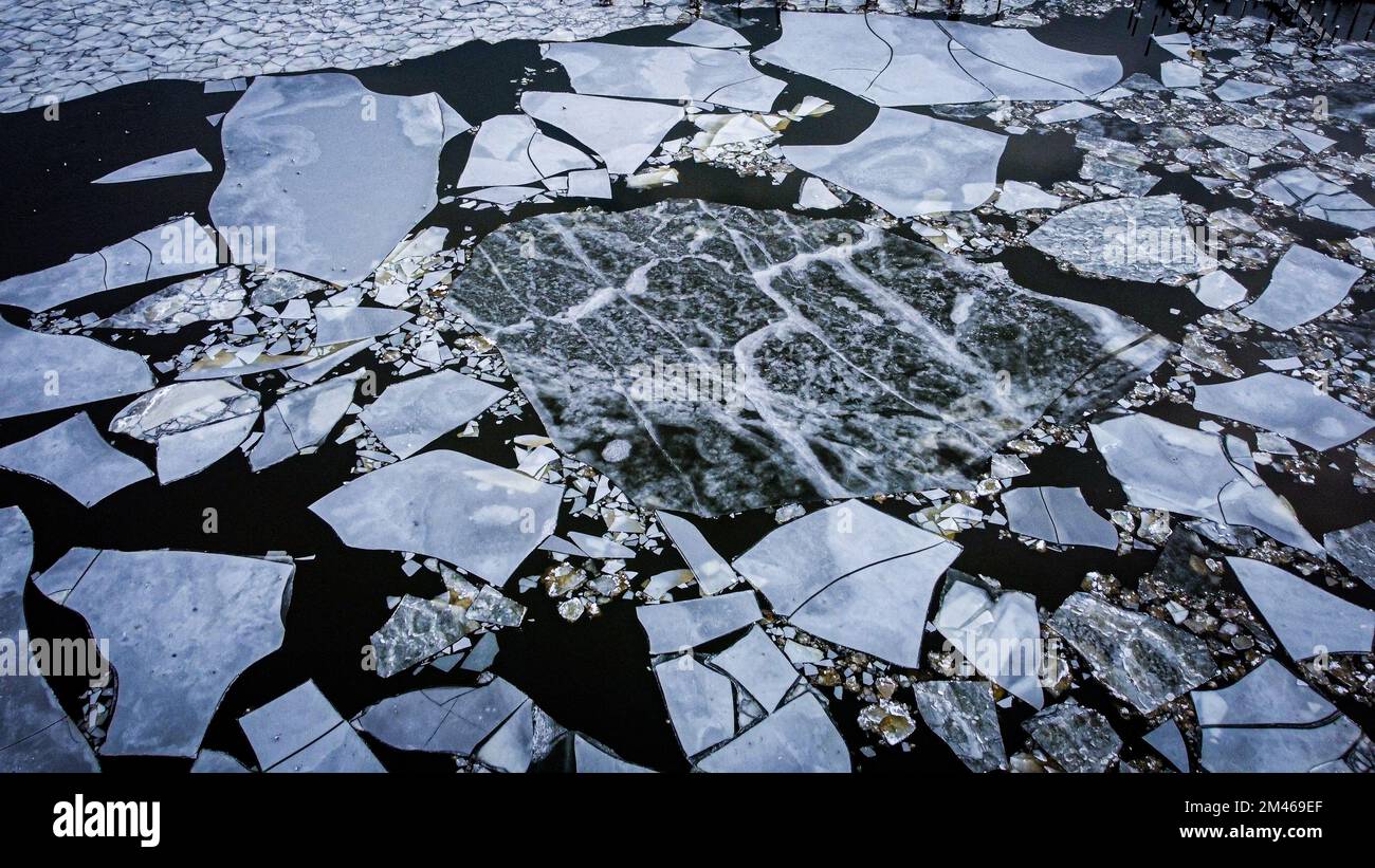 Aerial view frozen waves ice hi-res stock photography and images - Alamy