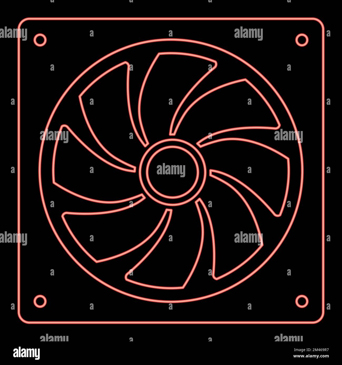 Neon fan for computer processor Cooler CPU cooling system Ventilator ...