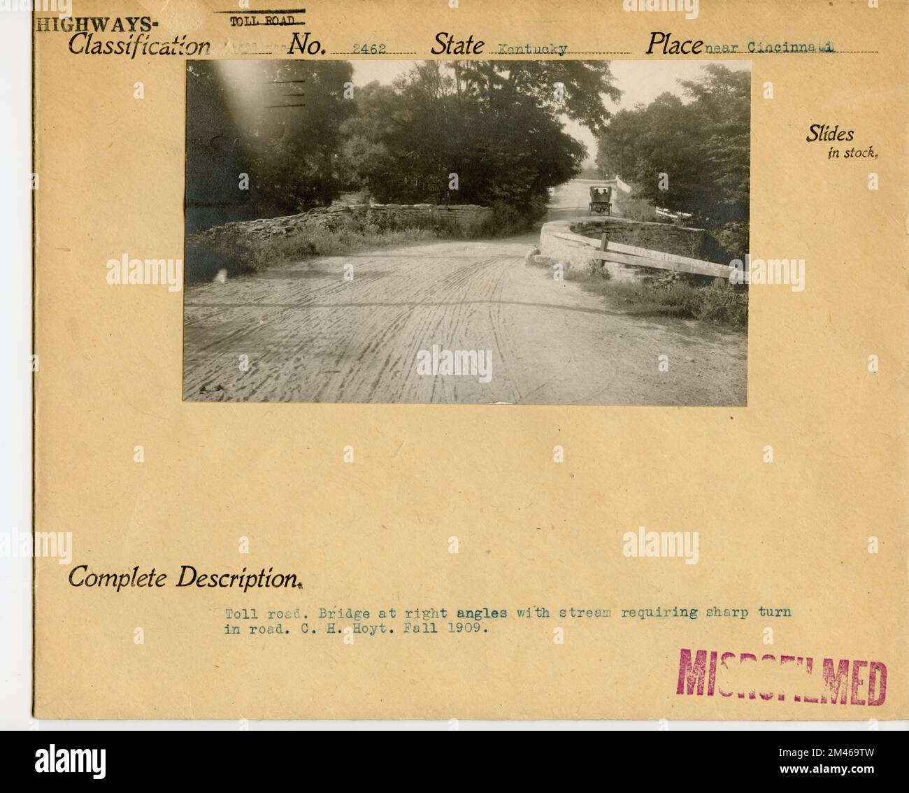 Toll Road Bridge. Original caption: Toll Road Bridge at right angles ...