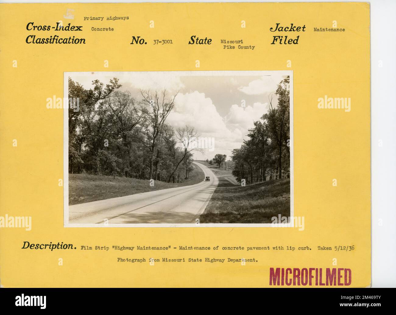 Film Strip "Highway Maintenance". Original caption: Maintenance of ...