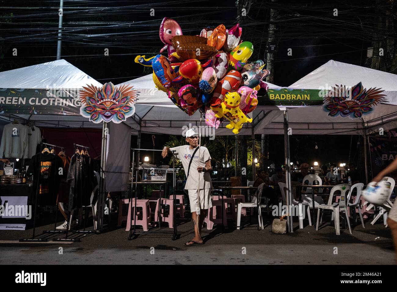 Masskara festival, street food, Bacolod, Negros island, Philippines ...
