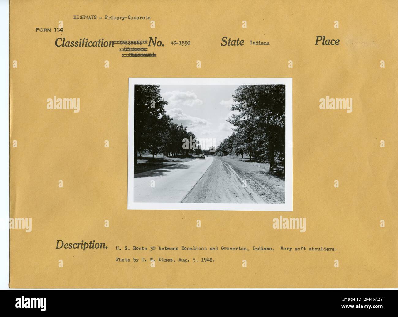 U.S. Route 30 between Donaldson and Groverton. Original caption: U.S ...