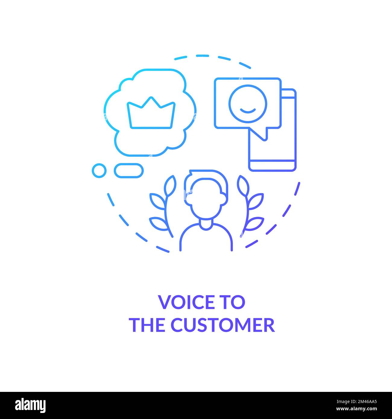 Voice to customer blue gradient concept icon Stock Vector Image & Art ... Voice to customer blue gradient concept icon Stock Vector Image & Art ...