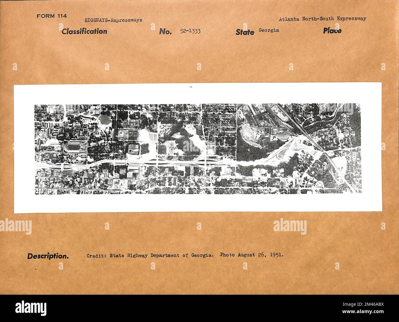 Atlanta North-South Expressway. Original caption: Atlanta North-South Expressway. Credit: State ...