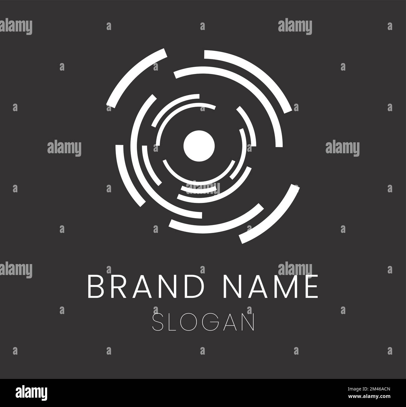 A vector of rotating generic minimalistic monochromatic logos Stock ...