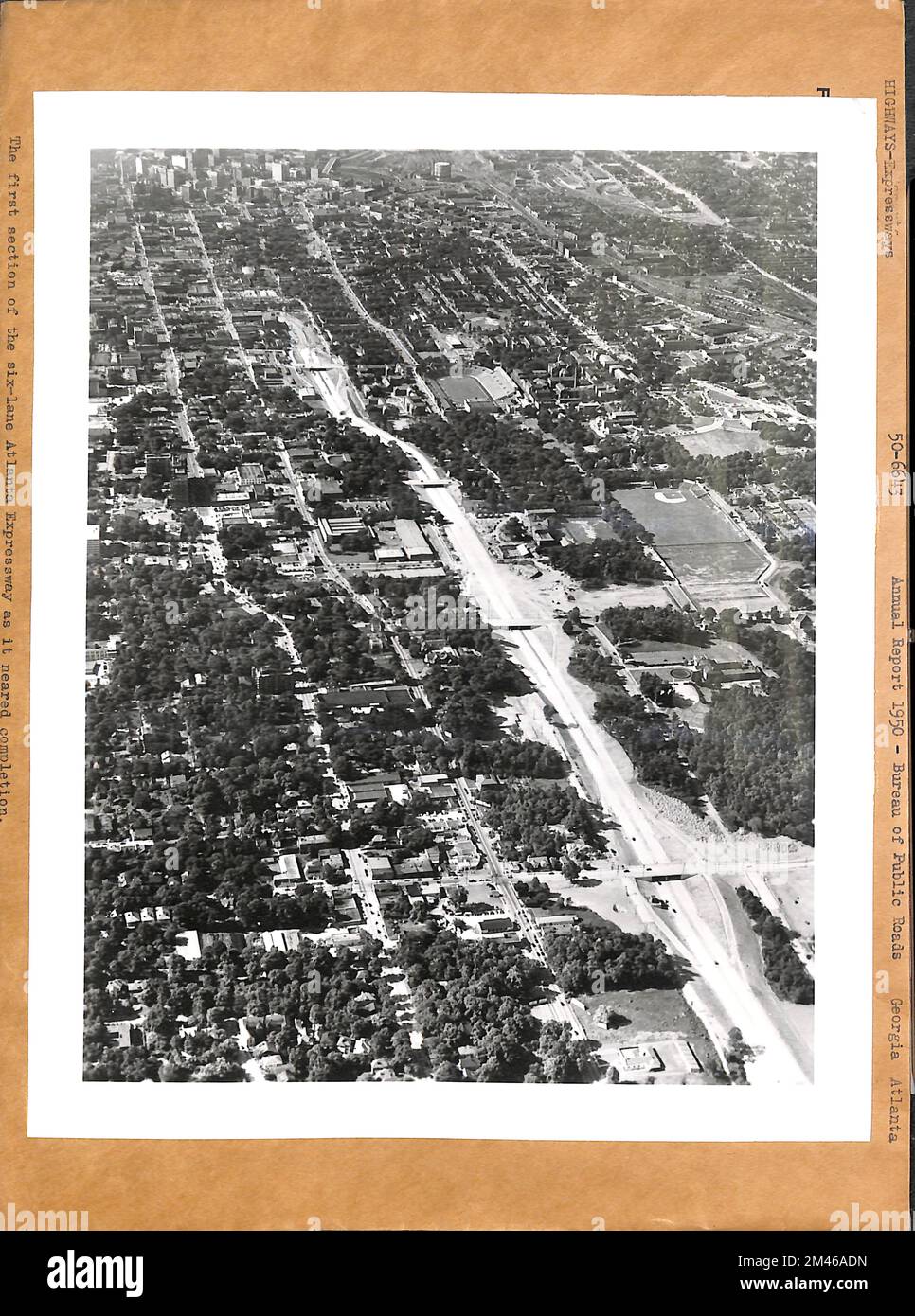 The first section of the six-lane Atlanta Expressway as it neared completion. State: Georgia ...