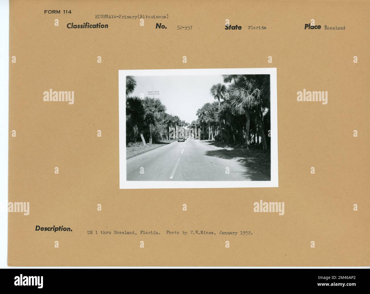 Road in Florida. Original caption: US 1 thru Roseland, Florida. Photo ...