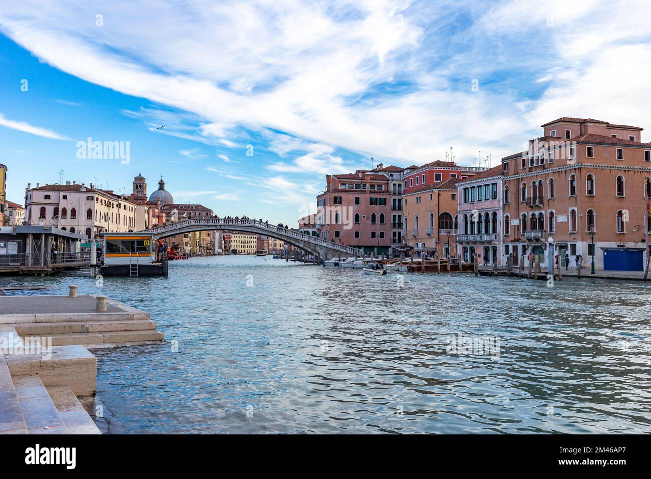 The characteristic architecture and colors of Venice. View of the Grand ...