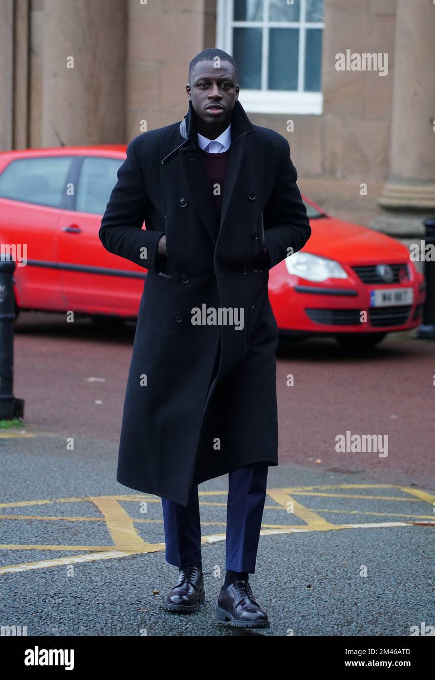 Manchester City footballer Benjamin Mendy arrives at Chester Crown Court where he is charged ...