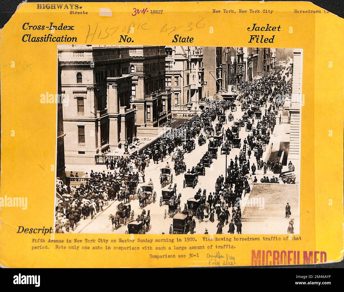 Fifth Avenue in New York City on Easter Sunday Morning in 1900 ...