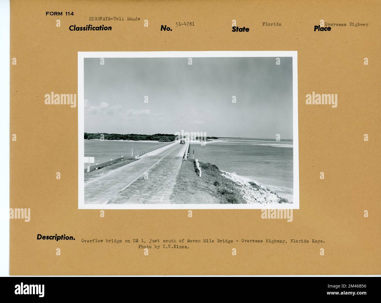 Bridge in Florida. Original caption: Overflow bridge on US 1, just ...