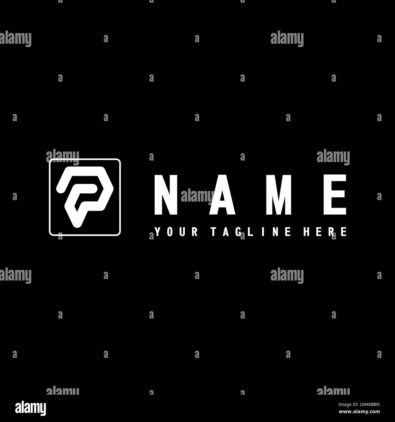 letter or word P unique font in line image graphic icon logo design ...