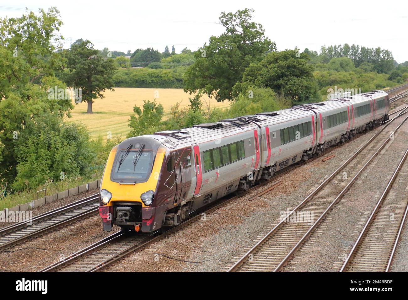 A CrossCountry Class 221 Diesel passenger train near Didcot, UK Stock ...