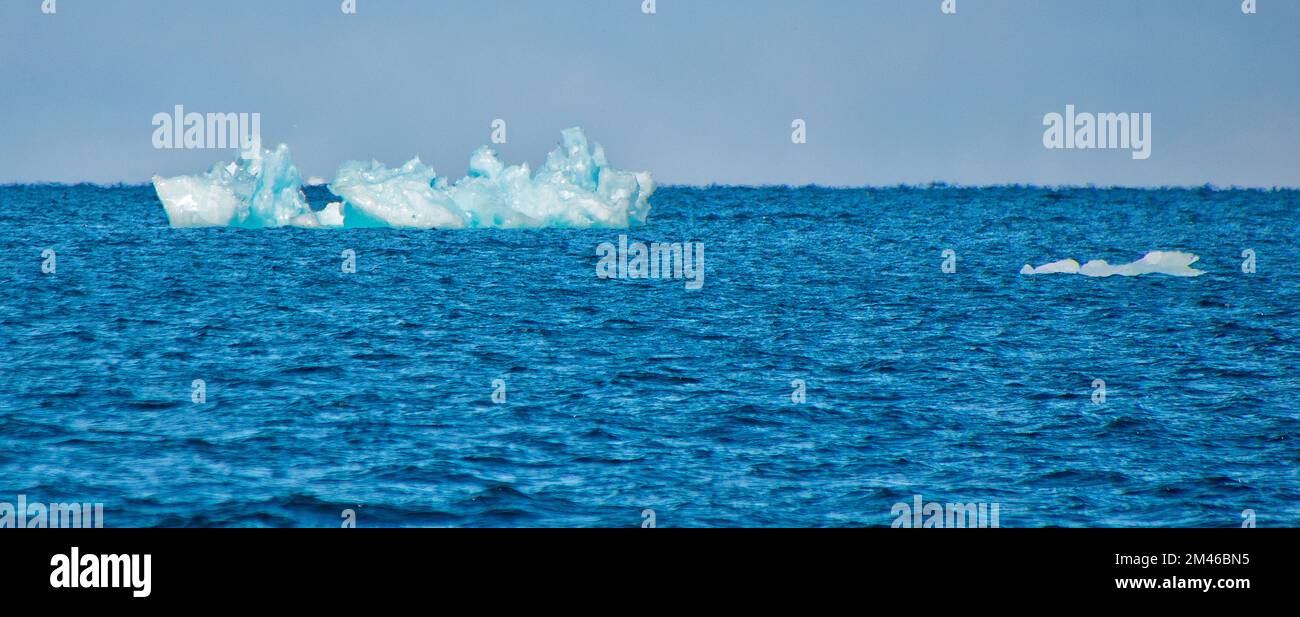 Iceberg, Blue Ice floes, Drift floating Ice, Arctic, Spitsbergen ...